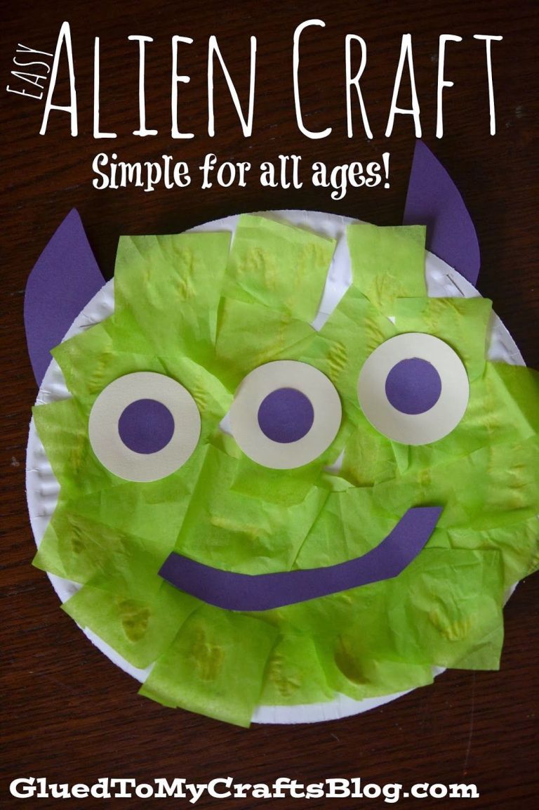 Aliens Papercraft Easy Paper Plate Alien Kid Craft In 2018 - Printable ...