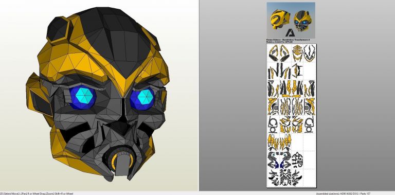 Printable Bumblebee Papercraft - Printable Papercrafts - Printable ...