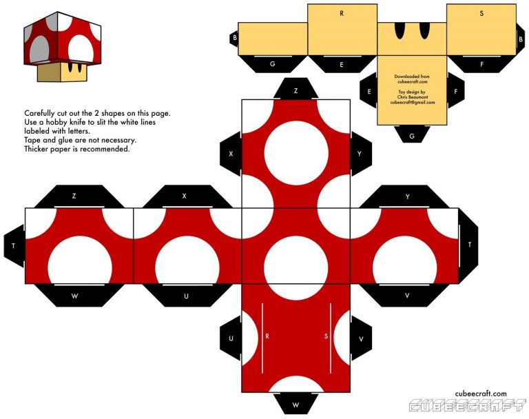 Companion Cube Papercraft Papercraft Mario Angry Birds Matt Groening ...