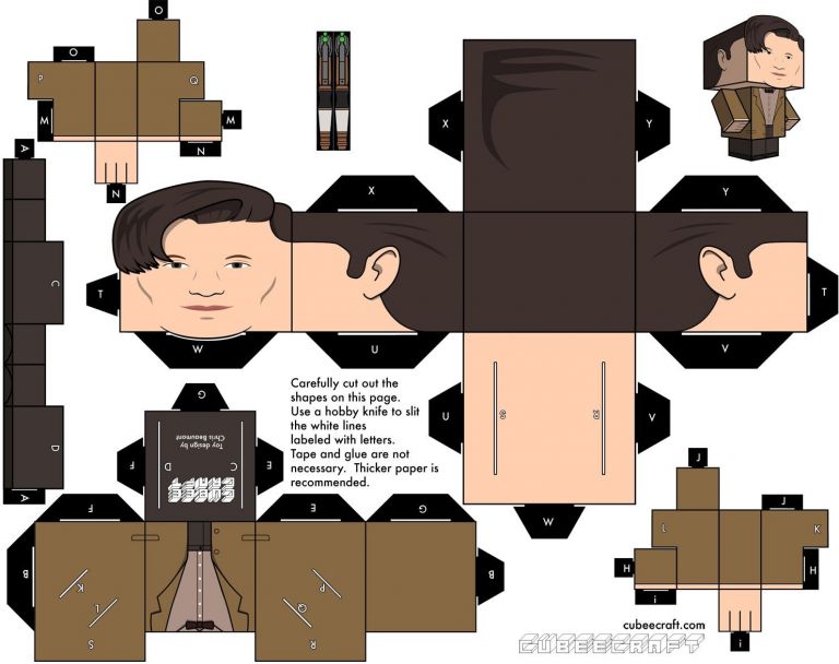 Dr who Papercraft Doctor who 11 Cubeecraft Papercraft - Printable ...