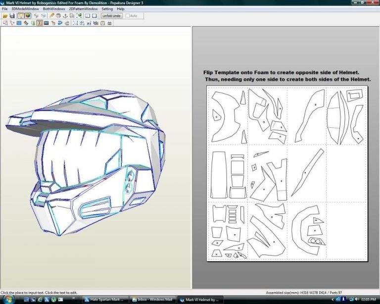 Printable Halo Helmet Papercraft - Printable Papercrafts - Printable ...