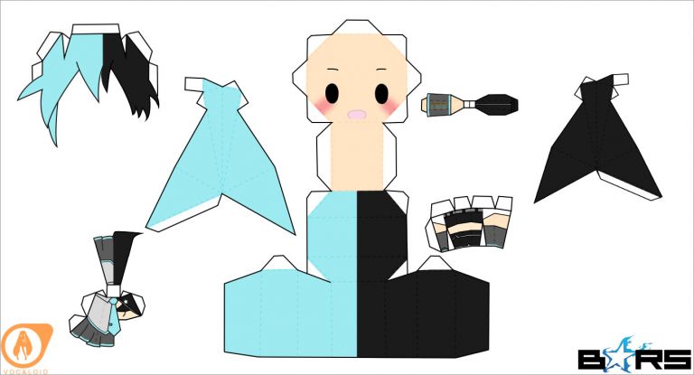 Printable Hatsune Miku Papercraft - Printable Papercrafts - Printable ...