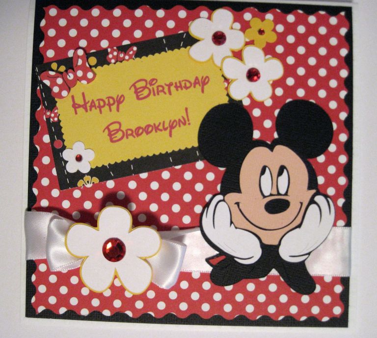 Minnie Mouse Papercraft Mickey Mouse Birthday Card Scrapbook ...