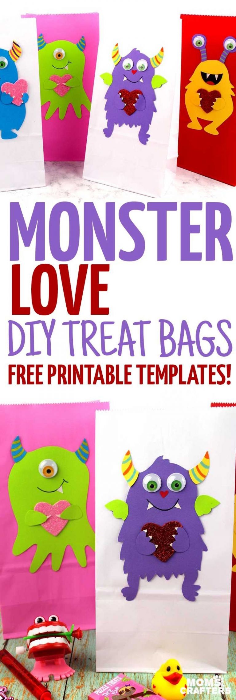 Monster Papercraft Make these Adorable Monster Love Treat Bags ...
