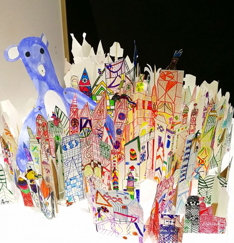 Papercraft Art Fantasy City In 3d Papercraft Cat A Eunos Primary School ...