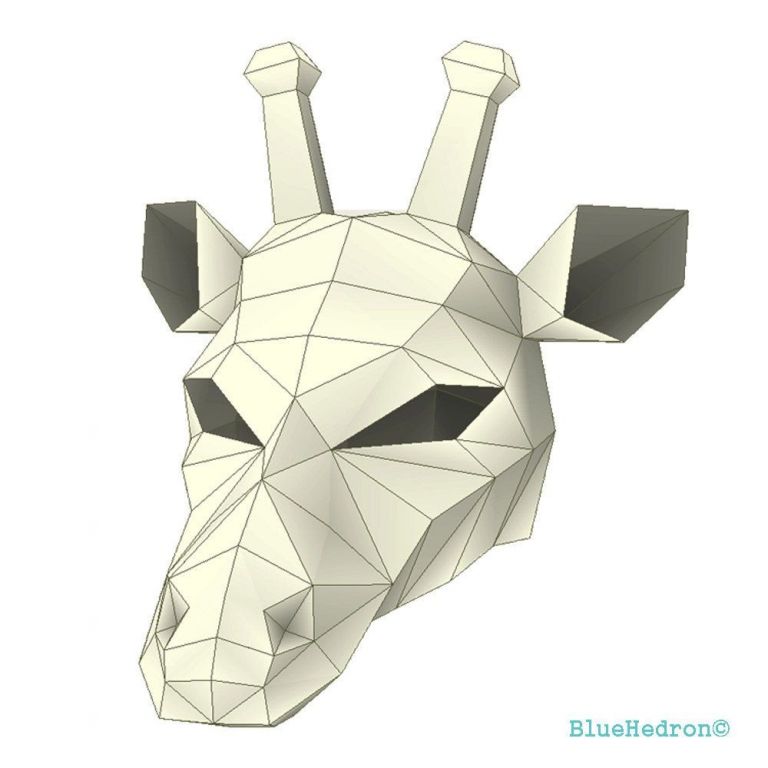 Papercraft Mask Giraffe Mask Halloween Fancy Dress Festival Papercraft ...