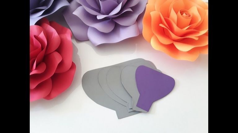 Papercraft Rose Diy Paper Rose Template Making Tutorial Papercraft ...