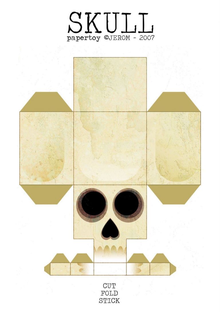 Papercraft Skull Cubone Pepakura Skull and Bone Cosplay Papercraft and ...