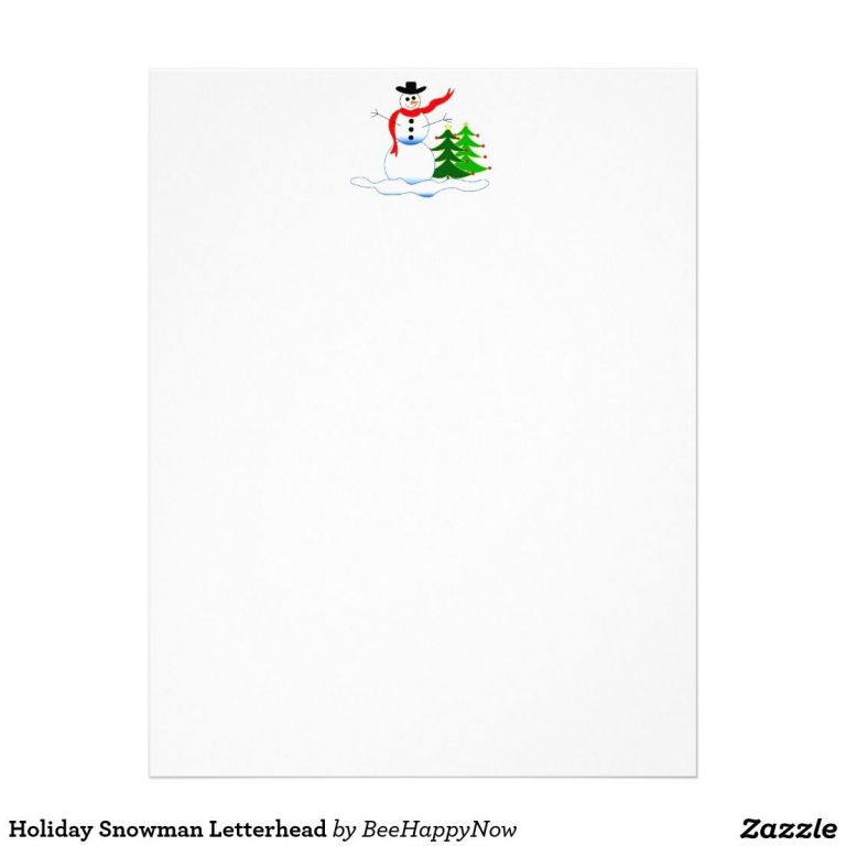 Papercraft Snowman Holiday Snowman Letterhead Pinterest - Printable ...