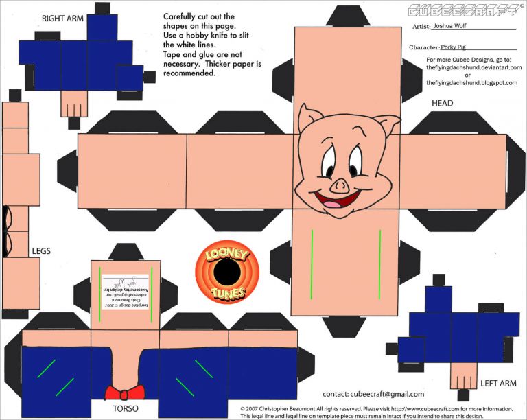 Printable Pig Papercraft - Printable Papercrafts - Printable Papercrafts